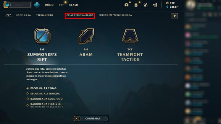 Como criar partidas personalizadas no LoL para jogar contra amigos ...