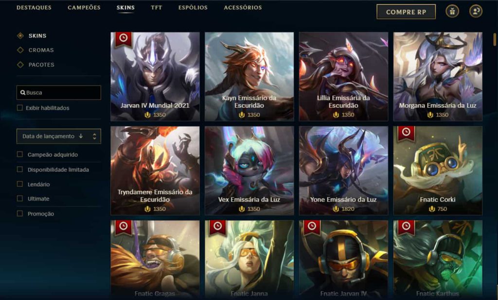 Skins no LoL: como conseguir skins de graça e com RP - Mais Esports