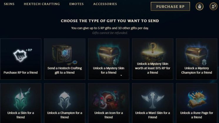 Como enviar presente no LoL - Mais Esports