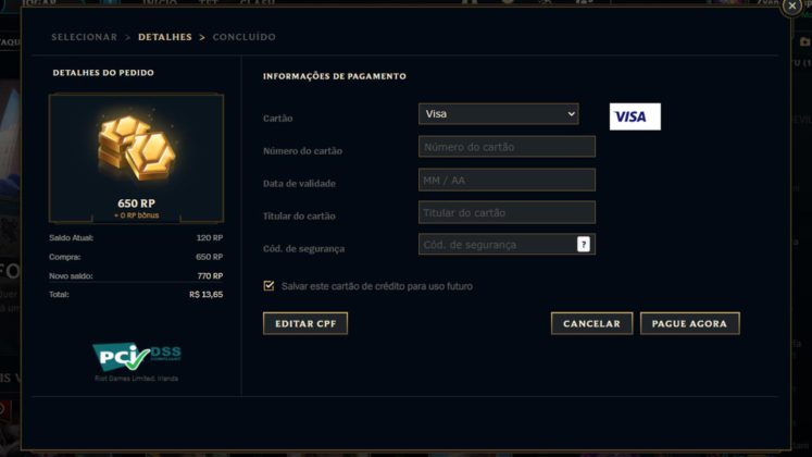 Como comprar RP (Riot Points) no LoL - Mais Esports