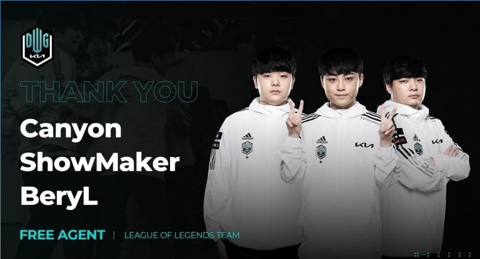 LoL: Canyon, ShowMaker e BeryL ficam Free Agents; DAMWON busca a ...