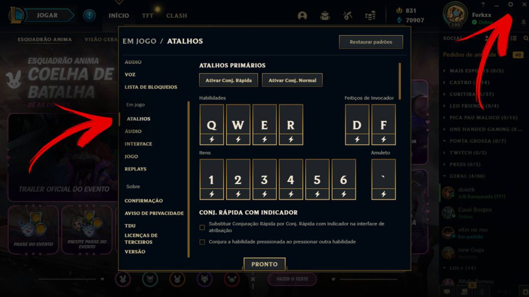 Comandos do LoL em 2025: atalhos do teclado para o chat e jogo - Mais ...