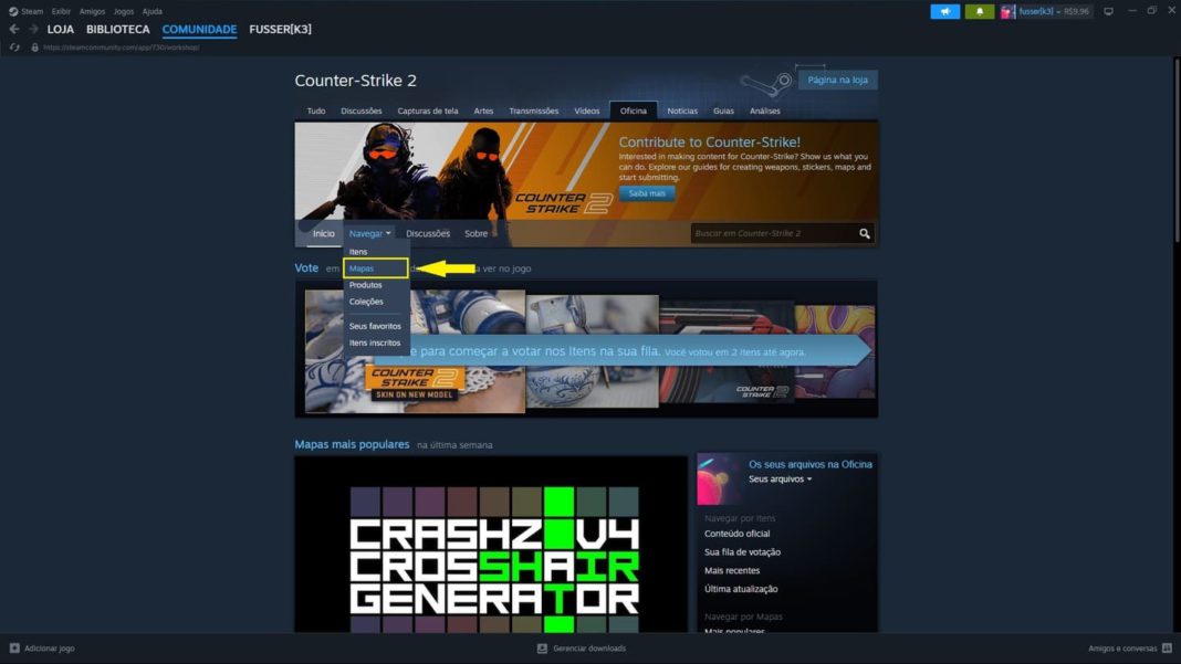 Mapas da comunidade (OFICINA) no CS2: como jogar - Mais Esports