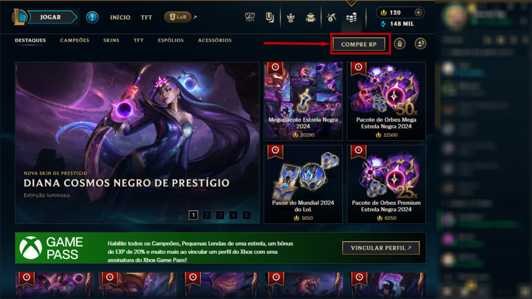 Como comprar RP no LoL? Veja passo a passo para adquirir os Riot Points ...