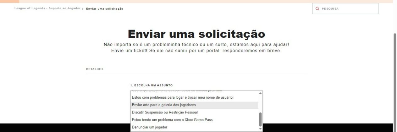 Como enviar ticket no LoL: veja o passo a passo - Mais Esports
