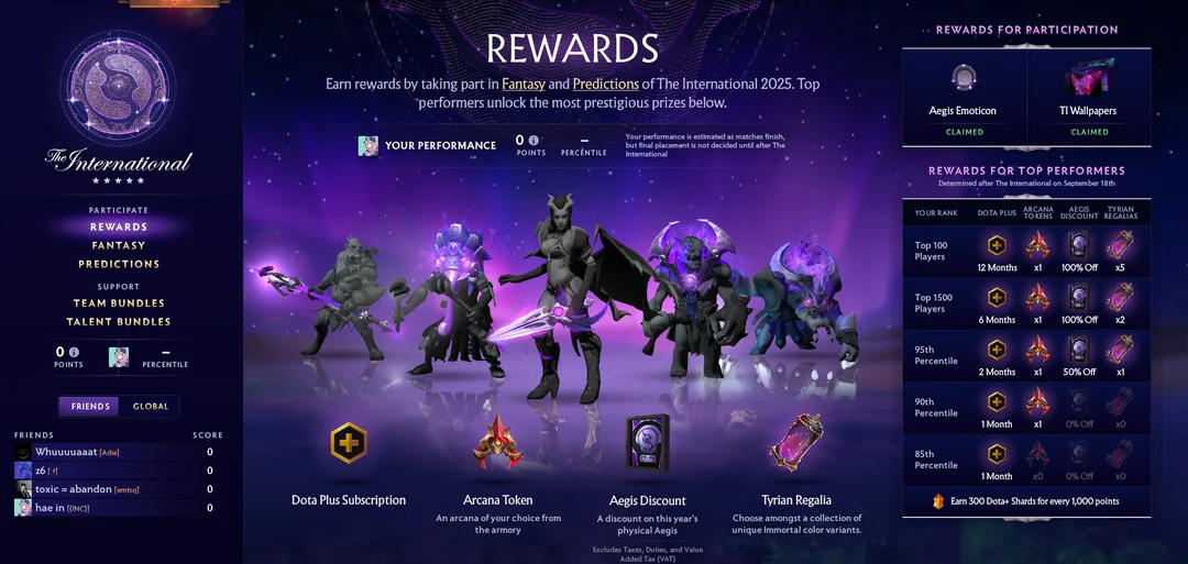 Dota 2: Compêndio gratuito do TI 2025 ajudará na premiação - Mais Esports